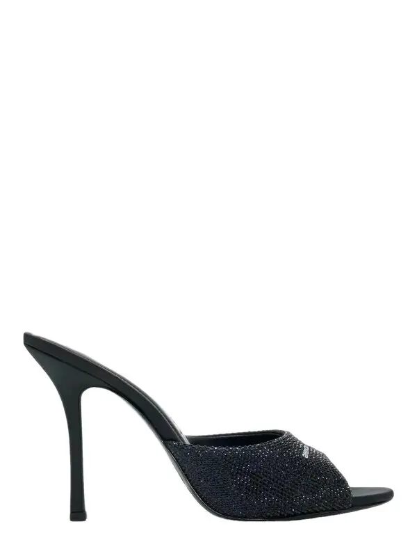 Alexander Wang Cher Crystal-hotfix 105mm Mules - Black