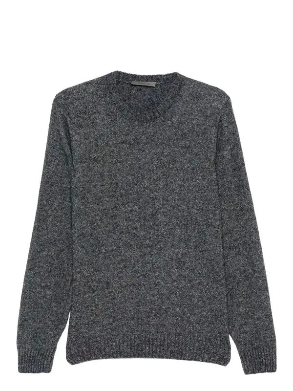 Corneliani Ribbed-trim Marl-effect Sweater - Grey