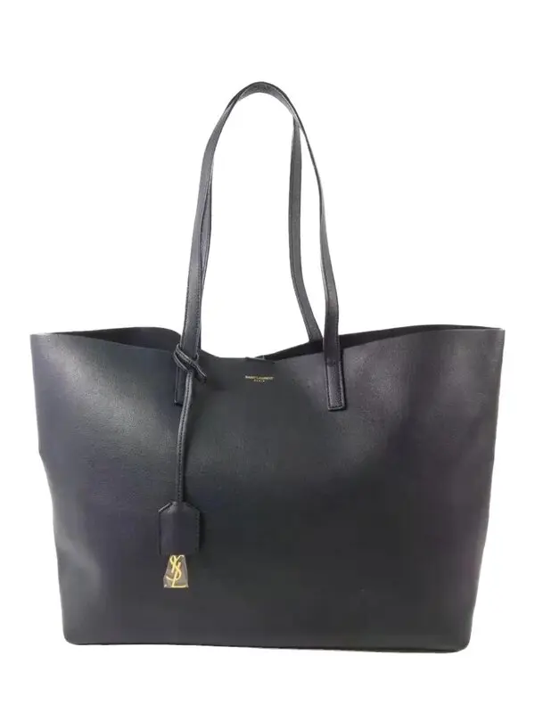 Saint Laurent Leather Tote Bag - Blue