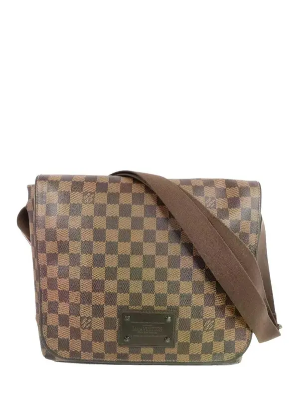 LOUIS VUITTON Mm Brooklyn Damier Ebene Canvas Messenger Bag - Brown