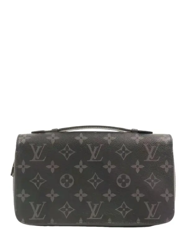 LOUIS VUITTON Xl Eclipse Zippy Monogram Clutch Bag - Black