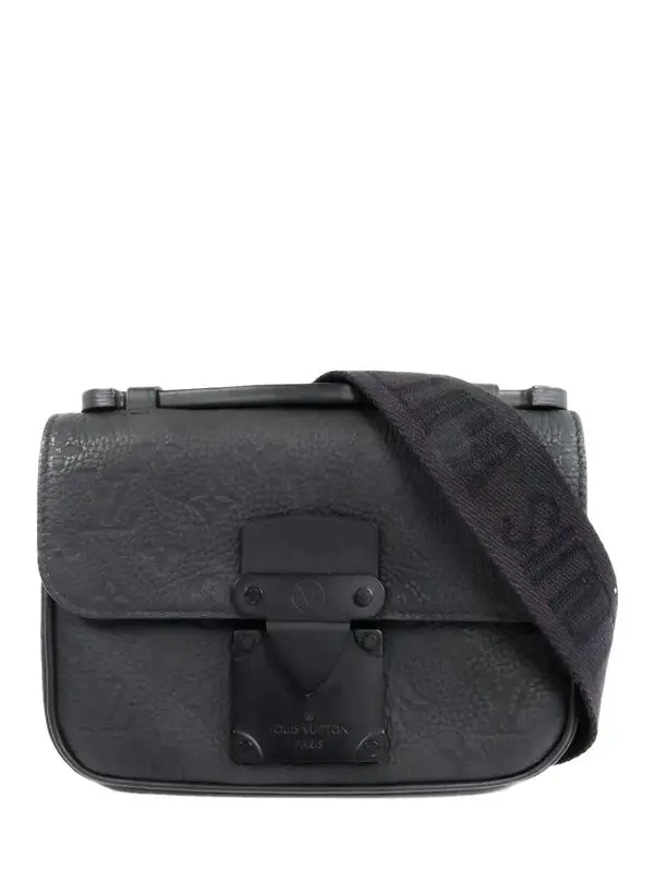 LOUIS VUITTON S Lock Sling Logo-plaque Tote Bag - Black