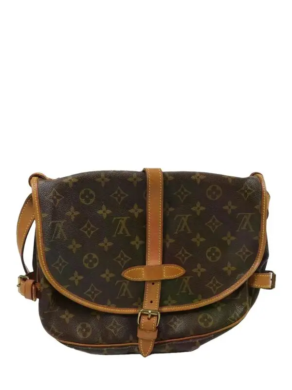 LOUIS VUITTON 30 Saumur Monogram Shoulder Bag - Brown