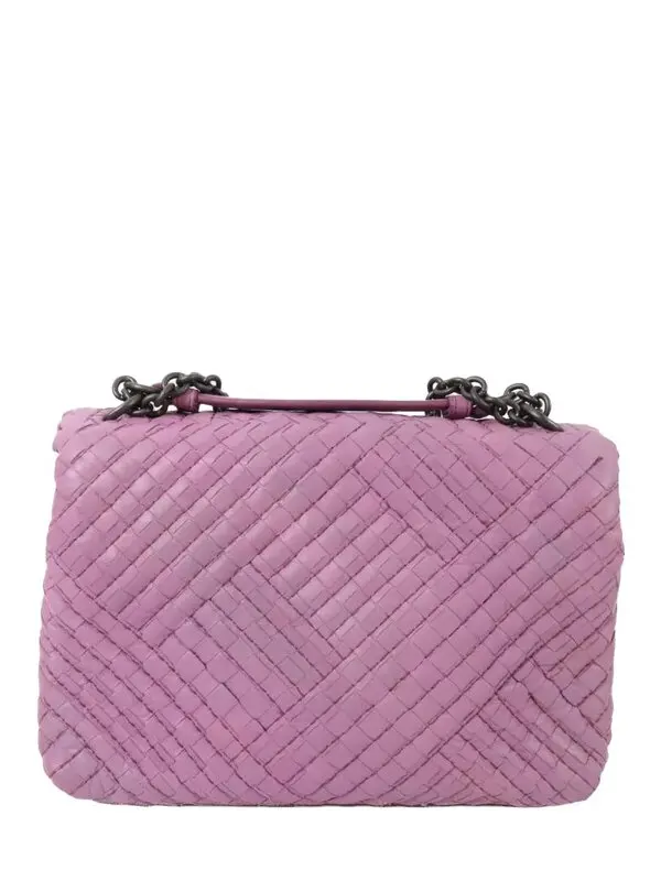 Bottega Veneta Intrecciato Chain Shoulder Bag - Purple