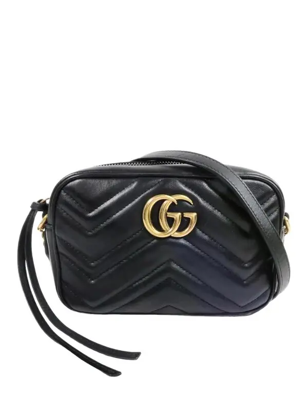 Gucci Mini Gg Marmont Shoulder Bag - Black