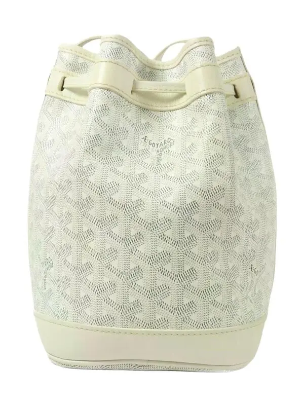 Goyard Petit Flot Patterned Bucket Bag - White