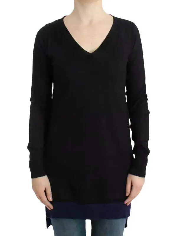 Costume National V-neck Colour-block Sweater - Black