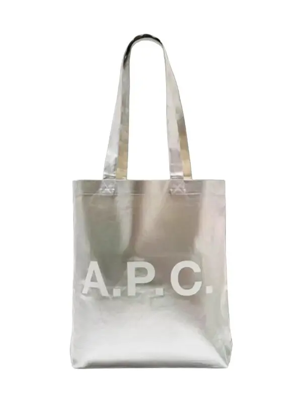 A.p.c. Lou Logo-print Tote Bag - Silver