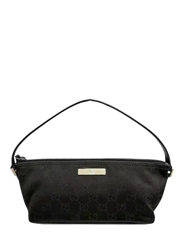 Gucci 2000-2015 Gg Canvas Boat Shoulder Bag - Black