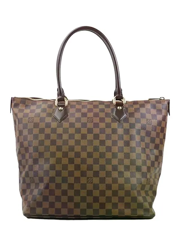LOUIS VUITTON 2008 Damier Ebene Saleya Gm Tote Bag - Brown