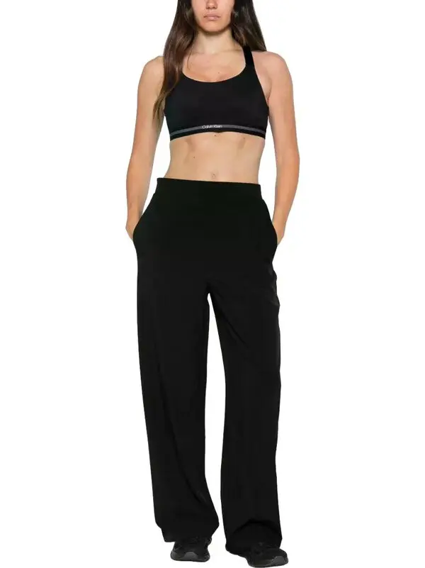 Calvin Klein Logo-underband Racerback Sports Bra - Black
