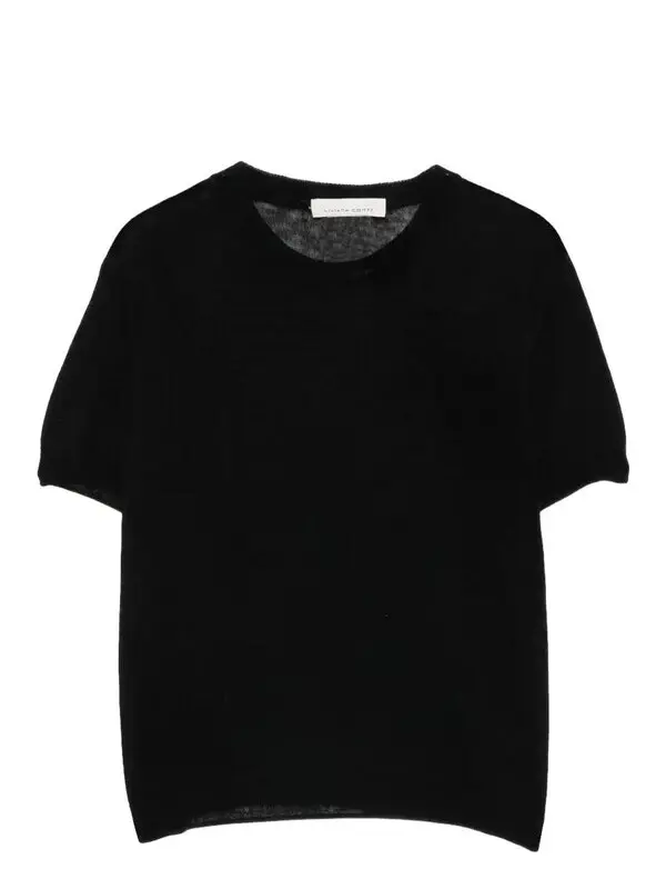 Liviana Conti Short-sleeve Knit T-shirt - Black