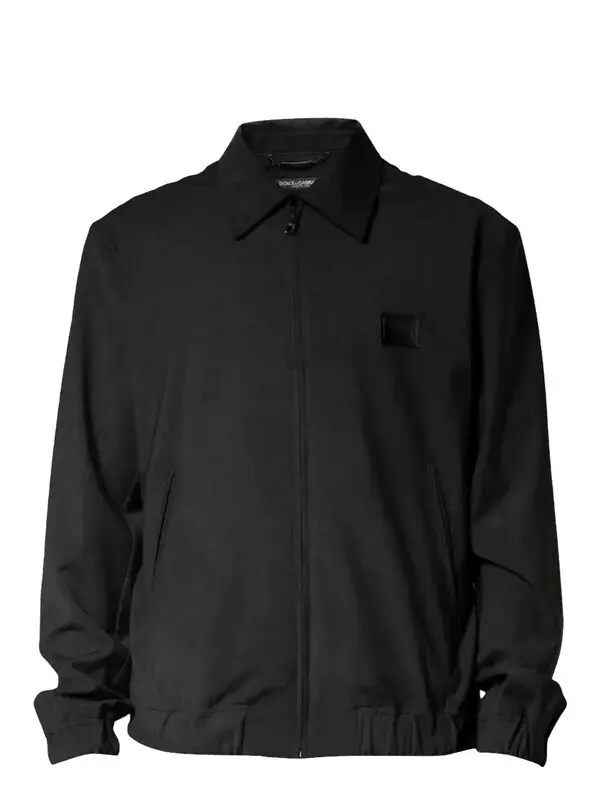 Dolce & Gabbana Logo-patch Bomber Jacket - Black