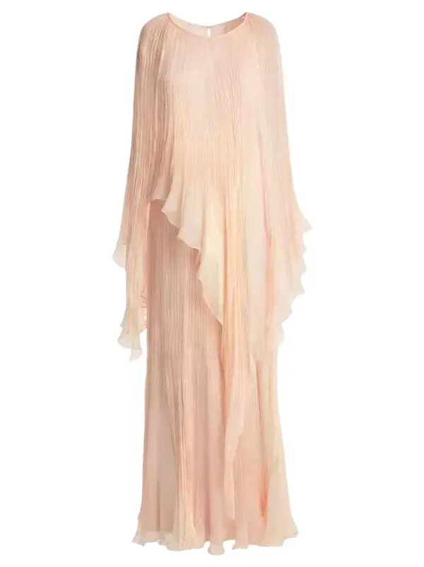 IRINA SCHROTTER Alexia Plissé-effect Dress - Pink