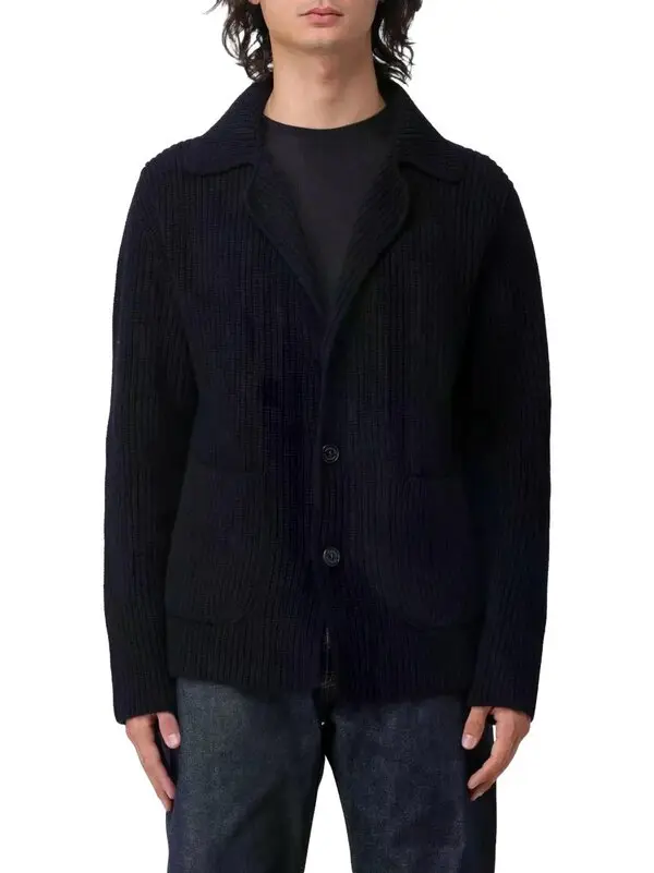 BROOKSFIELD Button-down Wool Cardigan - Blue