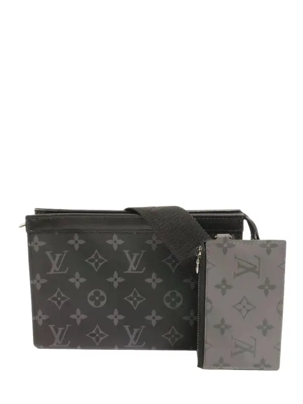 LOUIS VUITTON Gaston Monogram Eclipse Shoulder Bag - Black