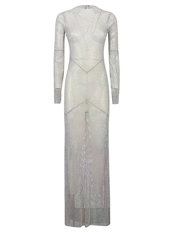 SANTA BRANDS Maxi Flared Dress - Silver