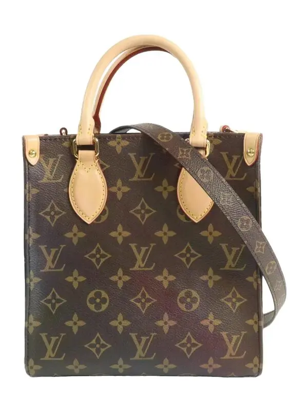 LOUIS VUITTON Monogram Sac Plat Bb Tote Bag - Brown