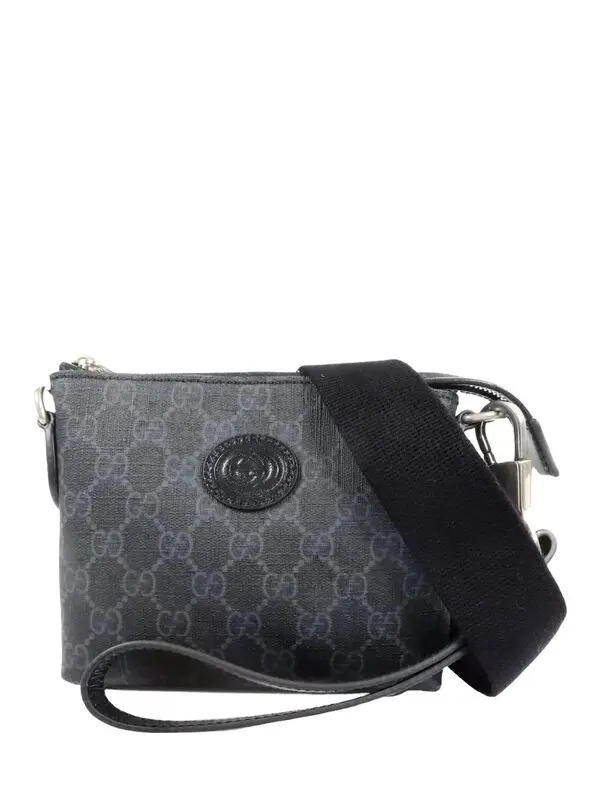Gucci Gg Supreme Shoulder Bag - Black