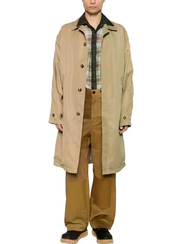 Comme Des Garçons Belted Gabardine Overcoat - Neutrals