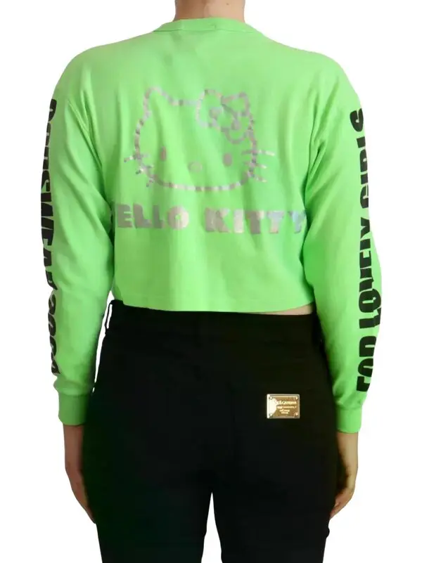 Gcds Hello Kitty Cropped Sweatshirt - Green