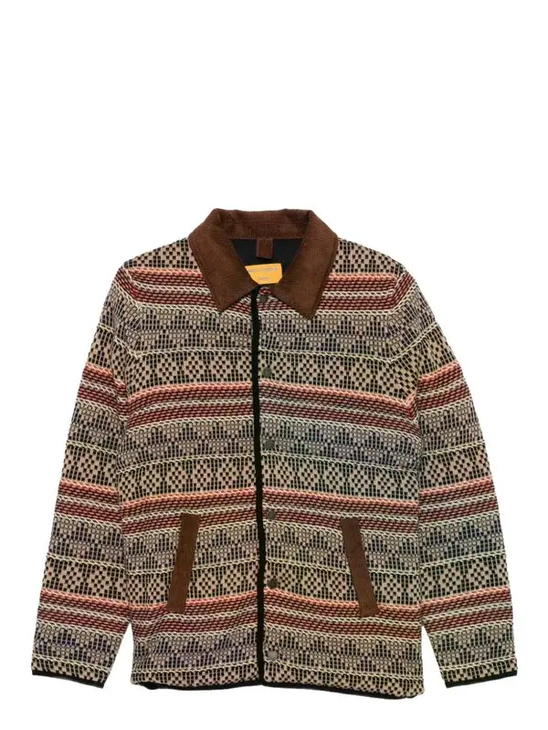 Guest In Residence Geometric-pattern Jacket - Neutrals