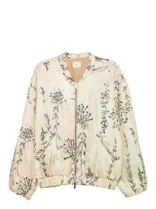 ALYSI Floral-print Bomber Jacket - Neutrals