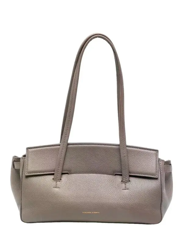 Liviana Conti Grained Leather Shoulder Bag - Neutrals