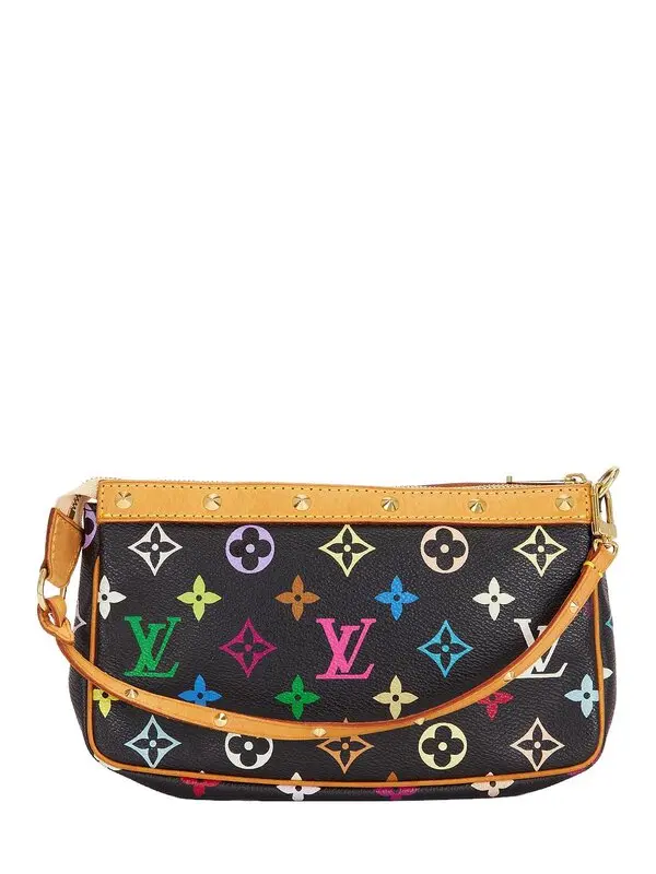 LOUIS VUITTON Monogram Pochette Accessoires Shoulder Bag - Black