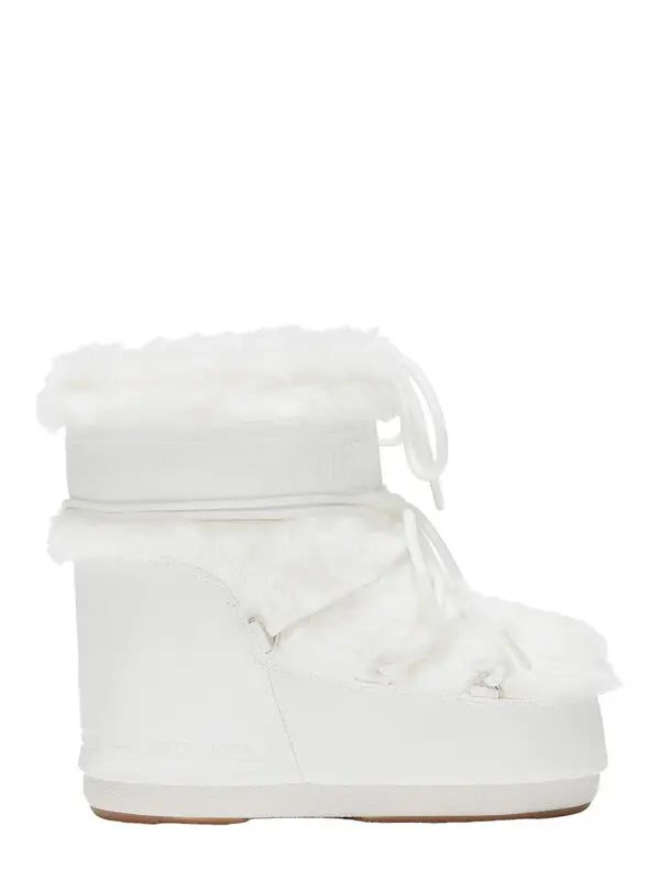 Moon Boot Icon Low Faux Fur Boots - White
