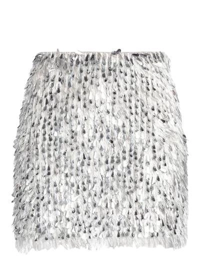 Elisabetta Franchi Mini Skirt Size Polyamide - Silver
