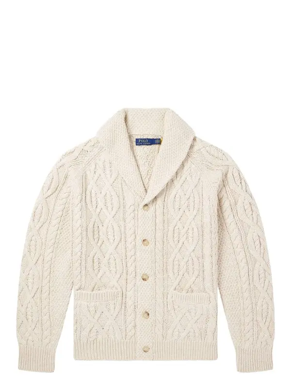 Polo Ralph Lauren Cable-knit Cotton Cardigan - Ecru