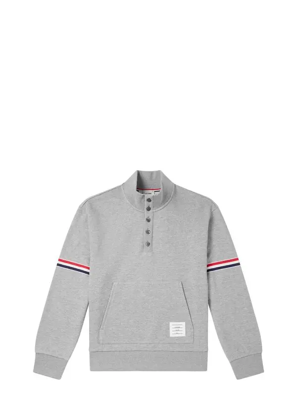 Thom Browne Cotton-piqué Sweatshirt - Gray