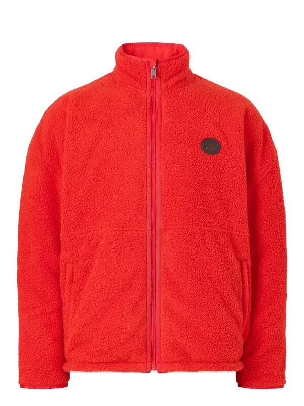 WILLY CHAVARRIA Logo-appliquéd Fleece Jacket - Red
