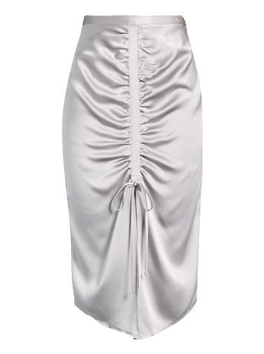Elisabetta Franchi Midi Skirt Size Acetate, Viscose - Grey