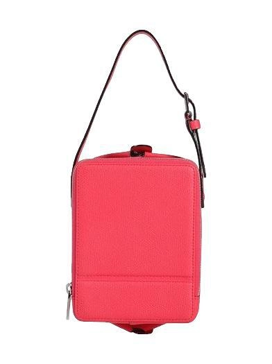 VALEXTRA Tric Trac Handbag Taupe Calfskin - Red