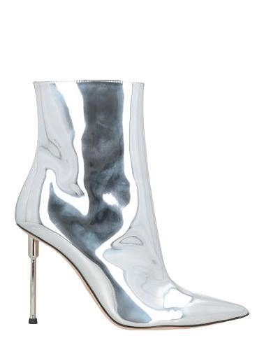 Elisabetta Franchi Ankle Boots Size Leather - Silver