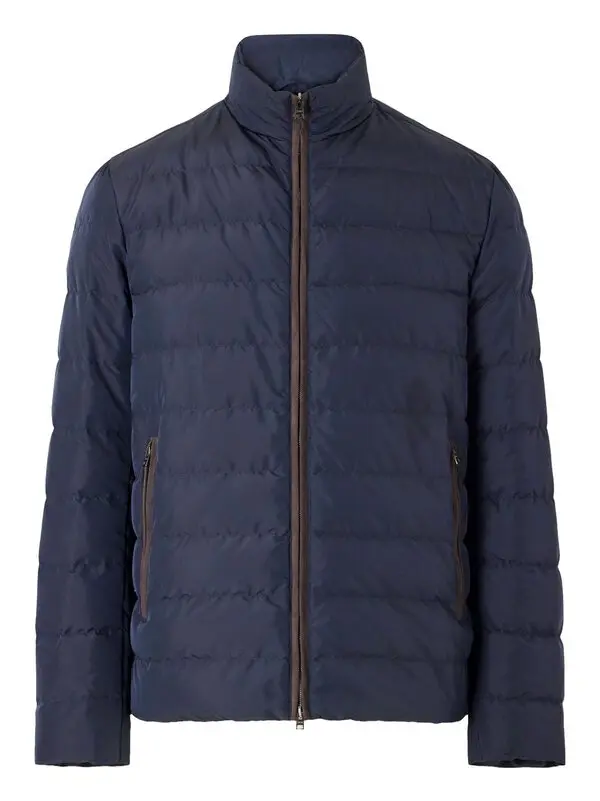 Herno Quilted Padded Down Jacket - Blue