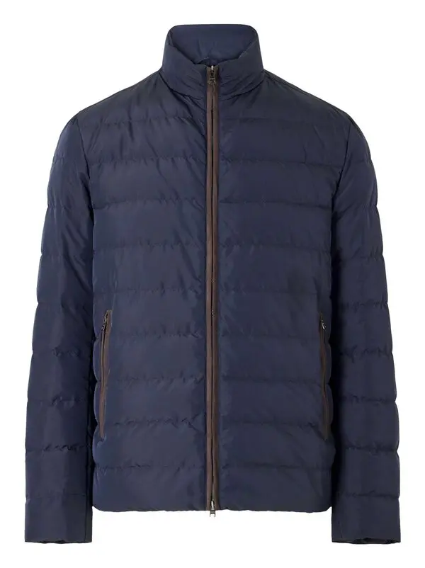 Herno Quilted Padded Down Jacket - Navy