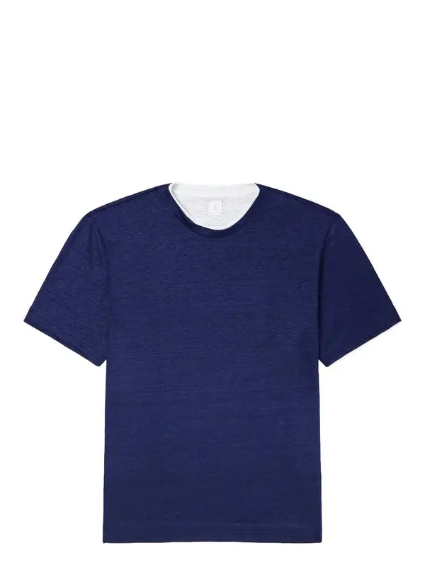 Eleventy Linen T-shirt - Blue
