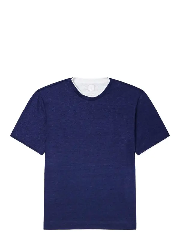Eleventy Linen T-shirt - Navy