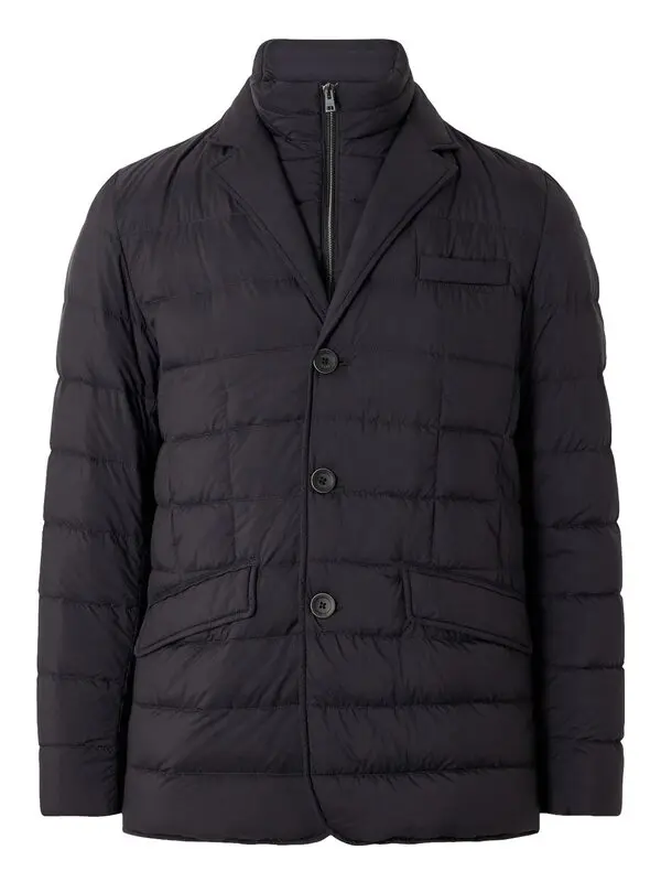 Herno La Giacca Layered Padded Shell Jacket - Black