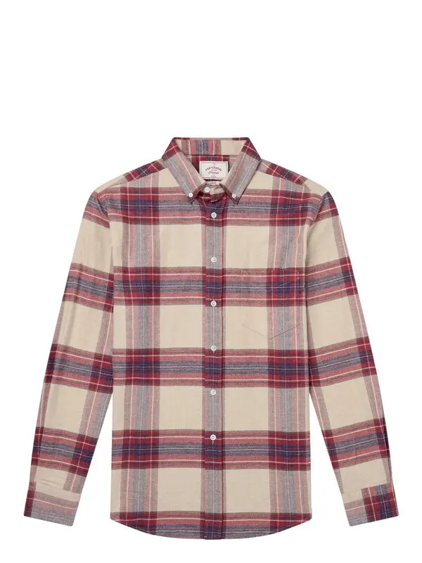 Portuguese Flannel Sabela Checked Cotton-flannel Shirt - Red
