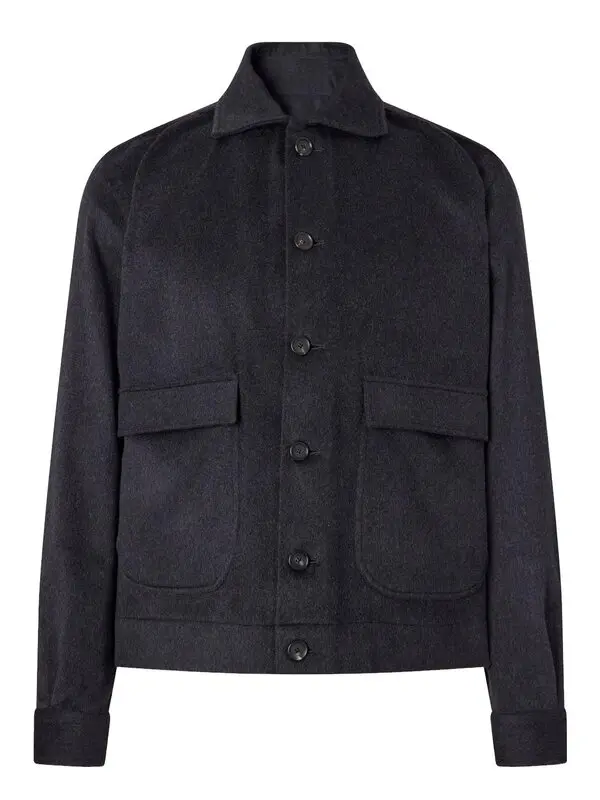 DE PETRILLO Wool And Cashmere-blend Felt Bomber Jacket - Black