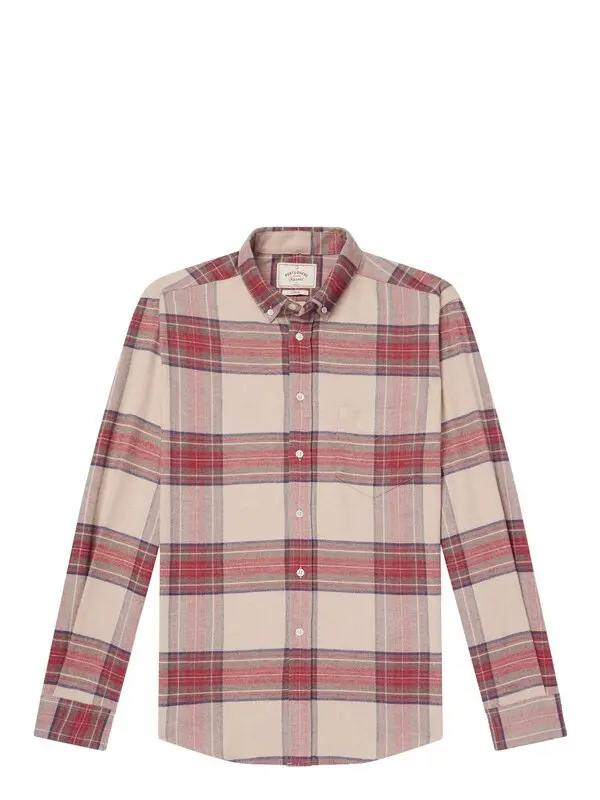 Portuguese Flannel Sabela Checked Cotton-flannel Shirt - Red