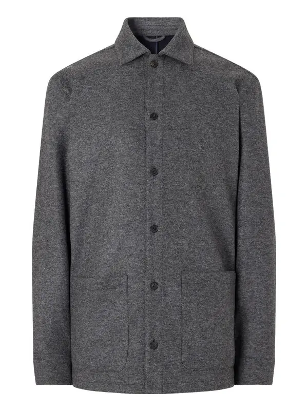 Thom Sweeney Cashmere-blend Overshirt - Gray