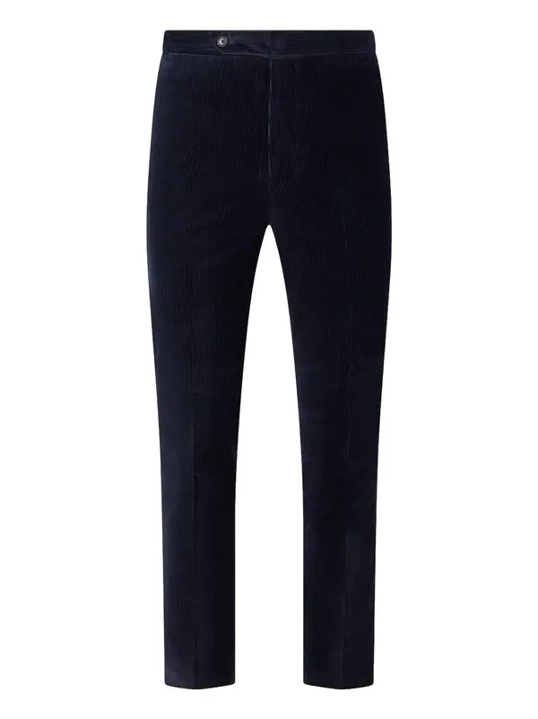 DE PETRILLO Slim-fit Stretch-cotton Corduroy Suit Trousers - Blue