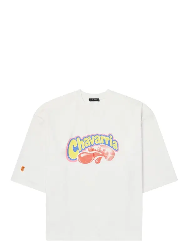 WILLY CHAVARRIA Printed Cotton-jersey T-shirt - White