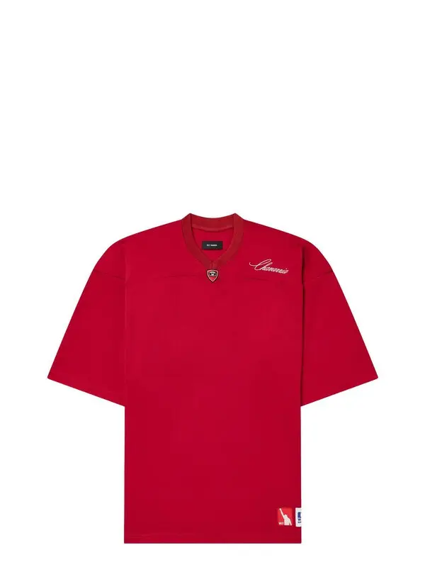 WILLY CHAVARRIA Embroidered Jersey T-shirt - Red