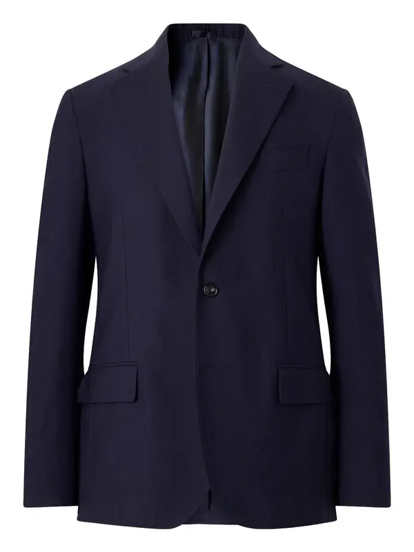 DE PETRILLO Virgin Wool Suit Jacket - Blue